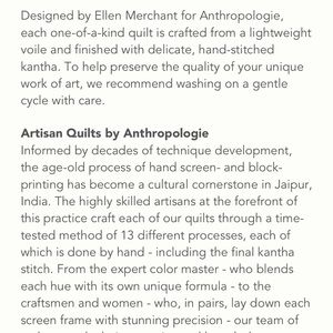 Anthropologie | Bedding | Ellen Merchant Quilt From Anthropologie ...
